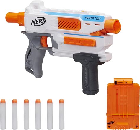 Amazon.com: Nerf Modulus Mediator Blaster - Fires 6 Darts in a Row ...