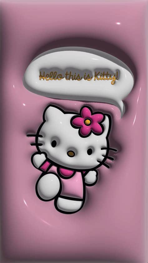 Hello This Is Kitty Приглашения Hello Kitty Настенные художественные цитаты Обои Hello Kitty