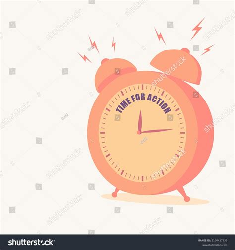 Analog Clock Text Time Action Stock Vector Royalty Free 2150427535