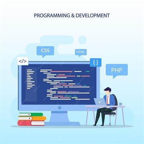 Premium Vector Programmer And Engineering Development Coding Web Development Website Design