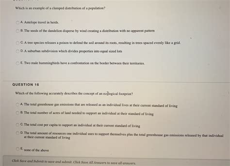 Solved Which Is An Example Of A Clumped Distribution Of A Solved Which Is An Example Of A Clumped Distribution Of A