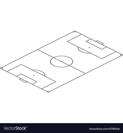 Soccer Field Sport Icon Royalty Free Vector Image