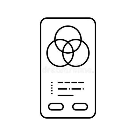 color theory ux ui design line icon vector illustration stock