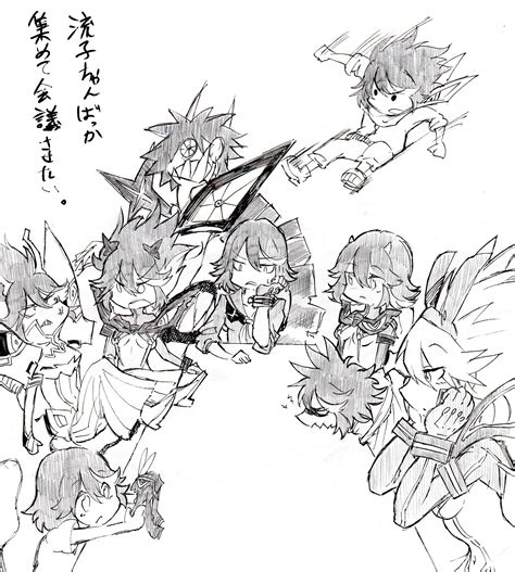 Matoi Ryuuko Senketsu Junketsu Senketsu Kisaragi And Berserk Ryuuko Kill La Kill Drawn By