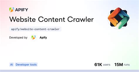 Issue In One Run · Issues · Website Content Crawler · Apify