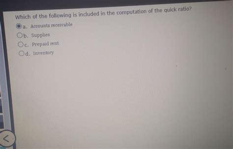 Solved Which Of The Following Is Included In The Computation