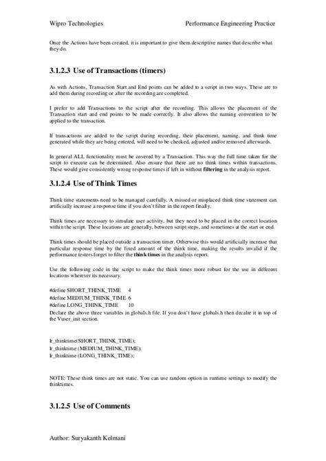 performance tesing coding standards and best practice guidelines v1