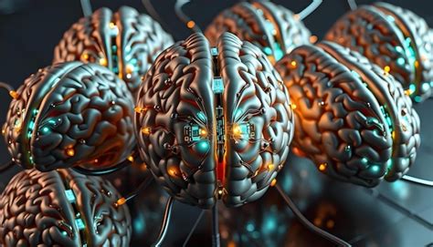 Quantum Computerstyle Realistic 3d Fusion Of Human Brains Biological Computing Ai Agi Premium