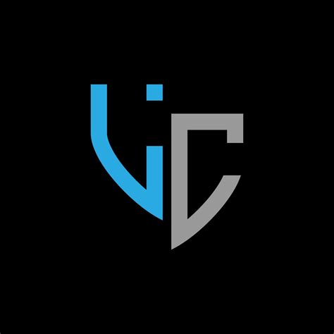 Lc Abstract Monogram Logo Design On Black Background Lc Creative Initials Letter Logo Concept