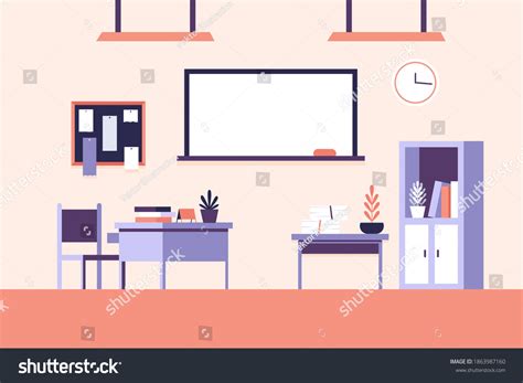 Salle De Classe Vide Formation Scolaire Image Vectorielle De Stock