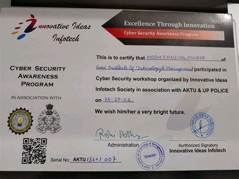 mohd daniyal ashraf on linkedin cyber security certification ️