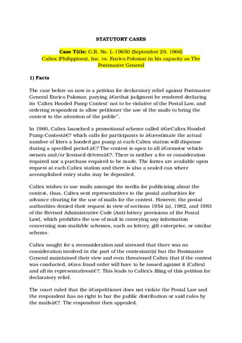 Doc Legal Aspects Of Caltexs 1960 Contest