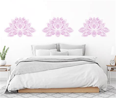Lotus Mandala Stencil Decorative Lotus Stencil Yoga Meditation Room