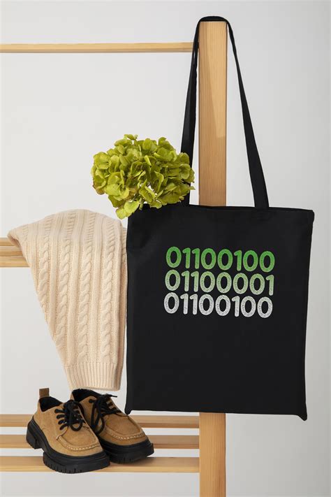 Dad Binary Code Fathers Day Programmer Developer Geek Tech Nerd Coder Funny Tote Bag Unisex