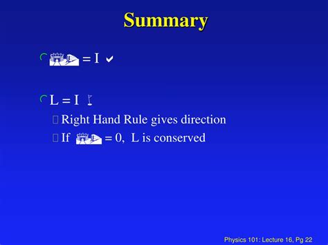 Ppt Physics 101 Lecture 16 Angular Momentum Powerpoint Presentation Id 445239
