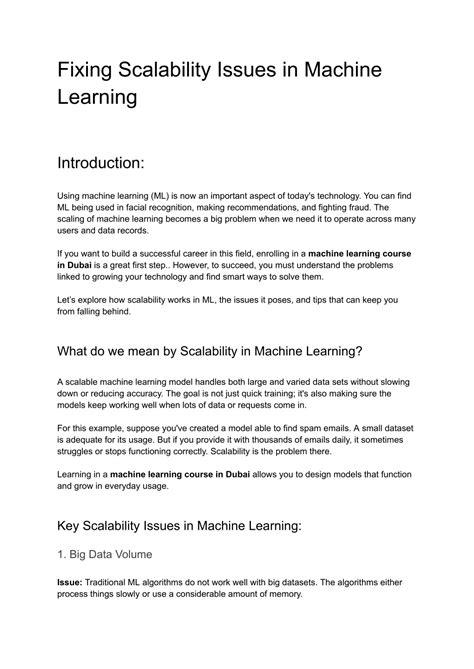 Ppt Fixing Scalability Issues In Machine Learning Powerpoint