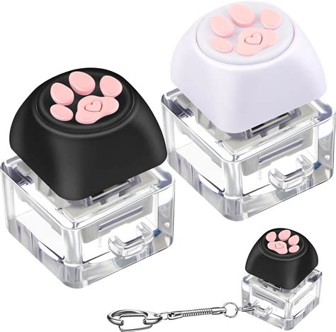 Taiyin 2 Pcs Keyboard Fidget Keychain Decompression Toys