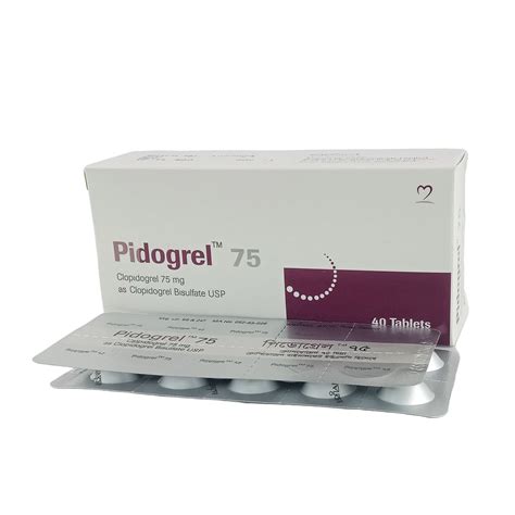 Pidogrel 75 Mg Tablet পিডোগ্রেল ৭৫ মিগ্রা ট্যাবলেট Radiant