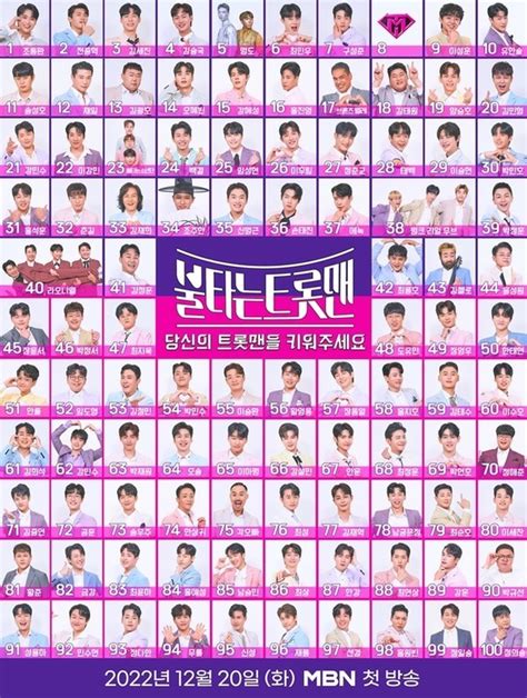 ‘불타는 트롯맨 참가 100팀 공개 미스터트롯 대항마될까