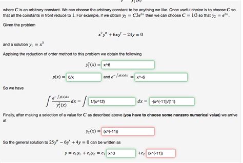 solved arbitrary constant we can choose the arbitrary