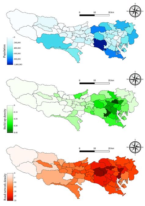The Spatial Distributions Of Explanatory Variables Download Scientific Diagram