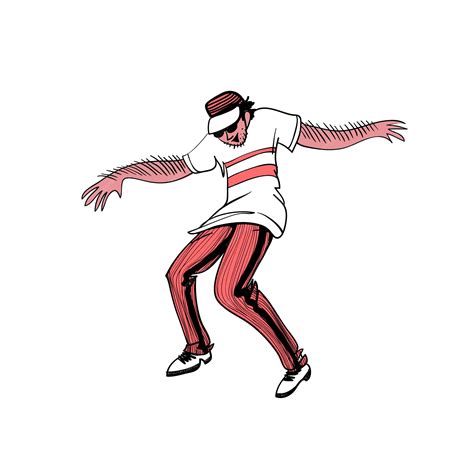 Premium Vector Vector Sketch Of A Dancing Guy