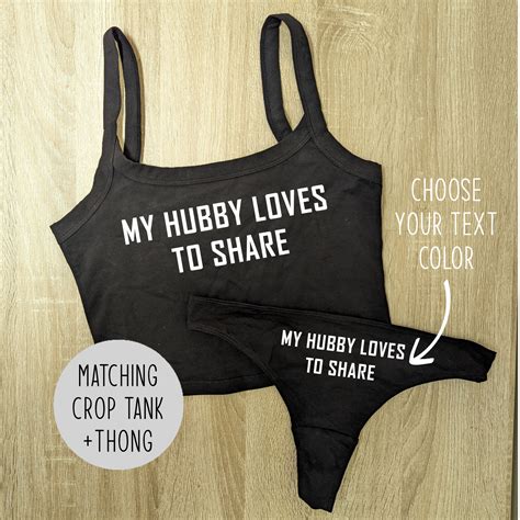 My Hubby Loves To Share Hotwife Top Thong Set Celestial Red Shop