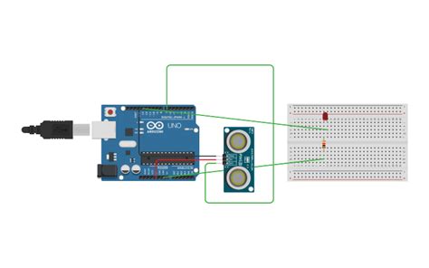 Circuit Design Arduino Using Ultrasonic Sensor Tinkercad