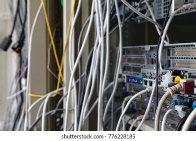 Patch Panel Server Rack Gray Cords Stock Photo 776228185 Shutterstock