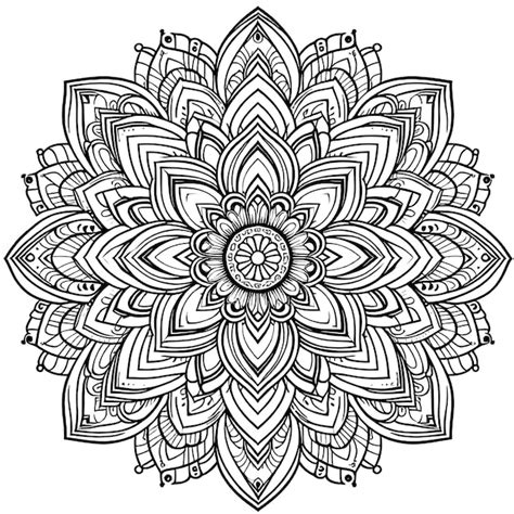 A Coloring Page Of With Mandala Patterns Premium Ai Generated Image