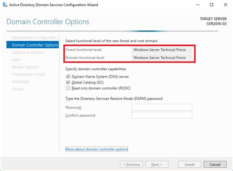 Windows Server 2016 Active Directory Forest And Domain Functional Level Showing “windows Server