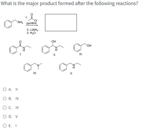 Solved What is the major product formed after the following | Chegg.com