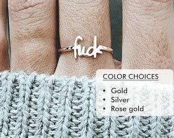 Middle Finger Ring Etsy