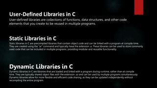 About The C Libraries Which Are Essential PPT