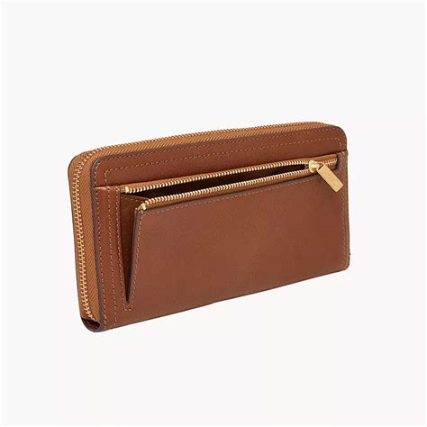 Womens Fossil Logan Rfid Zip Around Clutch Wallet Eagle Eye Outfitters