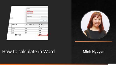 How To Calculate In Word SUM PRODUCT YouTube