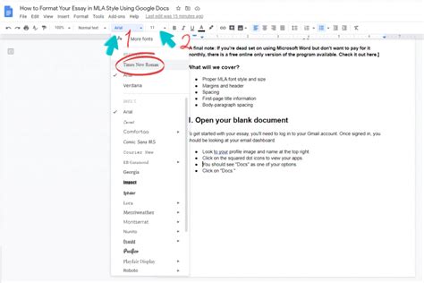 How To Format Your Essay In MLA Style Using Google Docs