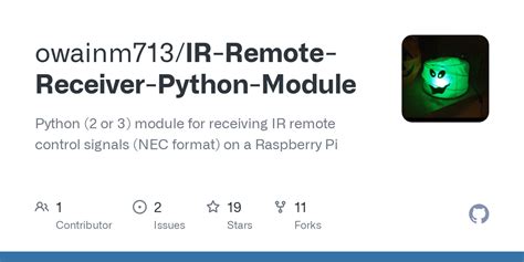 GitHub Owainm713 IR Remote Receiver Python Module Python 2 Or 3 Module For Receiving IR
