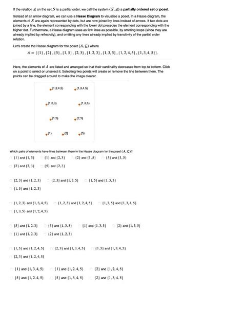 solved if the relation ≤ on the set s is a partial order we