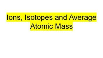 Average Atomic Mass Definition