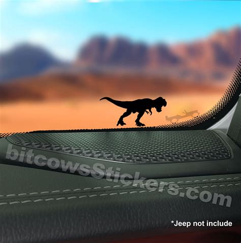 Tyrannosaurus Rex Windshield Chase Decal Wrangler Sticker T Rex