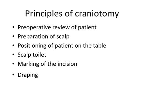 PPT SCALP FLAPS CRANIOTOMY PRINCIPLES PowerPoint Presentation ID 2395449