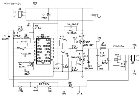 TPS40055EVM-002, Wide Range Input TPS40055 Converter Delivers 5 Volts ...