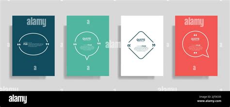 A Colorful Quote Speech Boxes Design Frames Set And Quotation Text In Bubble Brackets Frame