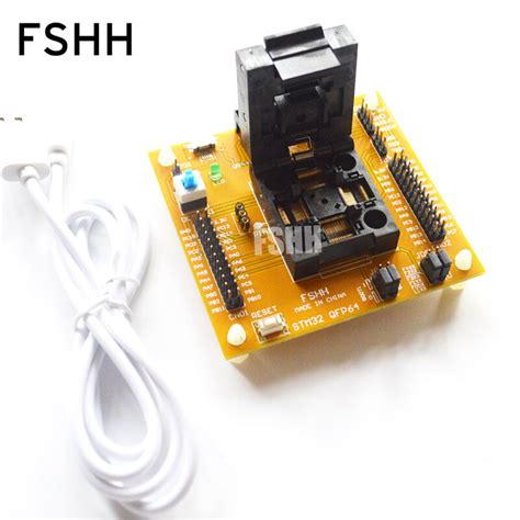 ic test stm32 qfp64 test socket stm32 tqfp64 programmer adapter