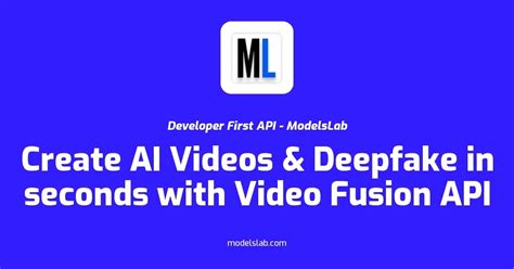 Ai Video Fusion Api Deepfake Text To Video And More