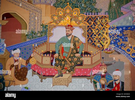 Mural Of Tamerlane Also Known As Amir Timur Or Timur The Great At