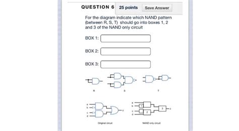 solved question 6 25 points save answer for the diagram