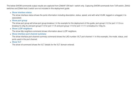 Full Switch Configuration Validation Dell Poweredge Mx Networking