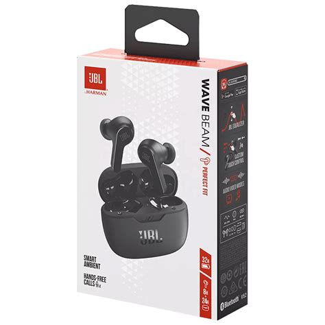 Buy JBL Wave Beam TWS Earbuds Water Resistant Deep Bass Sound Black Online Croma